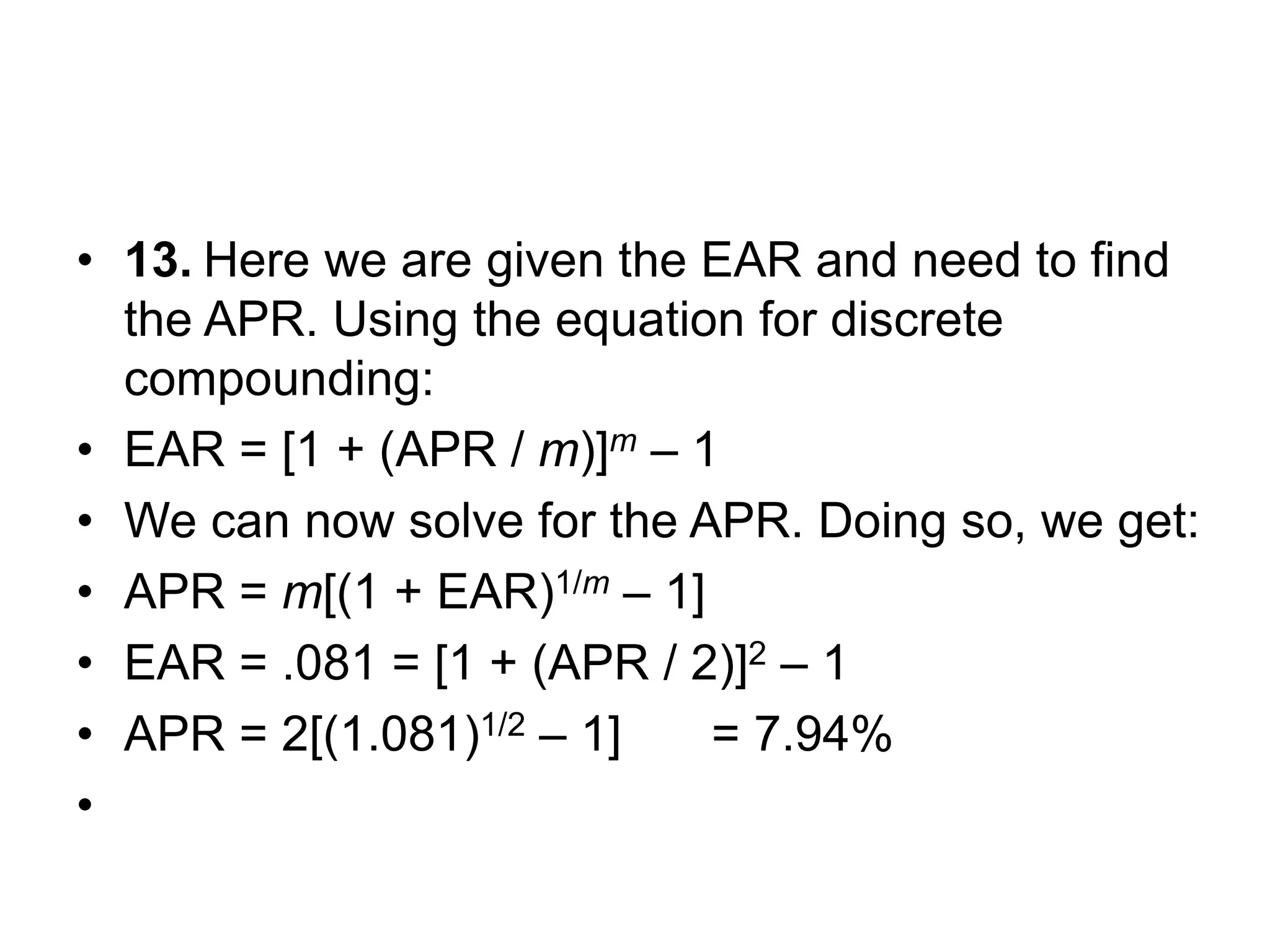 How to Find EAR and APR in MS Excel? | PPT