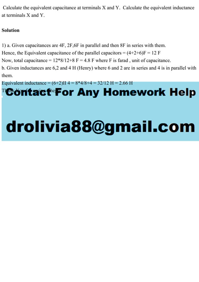 Calculate the equivalent capacitance at terminals X and Y. Calculate.pdf