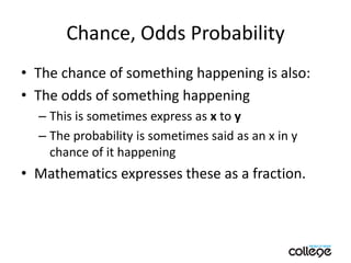 Calculate the odds | PPTX | Roleplaying Games | Games and Puzzles