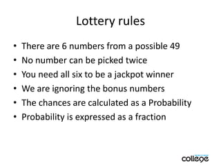 Calculate the odds | PPTX | Roleplaying Games | Games and Puzzles