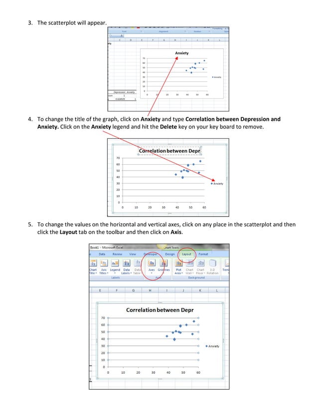 Calculating a correlation coefficient and scatter plot using excel | PDF