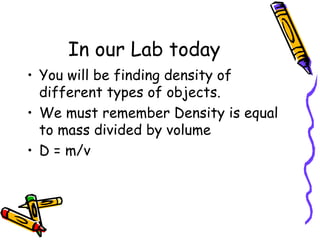 Calculating And Finding Density | PPT | Physics | Science