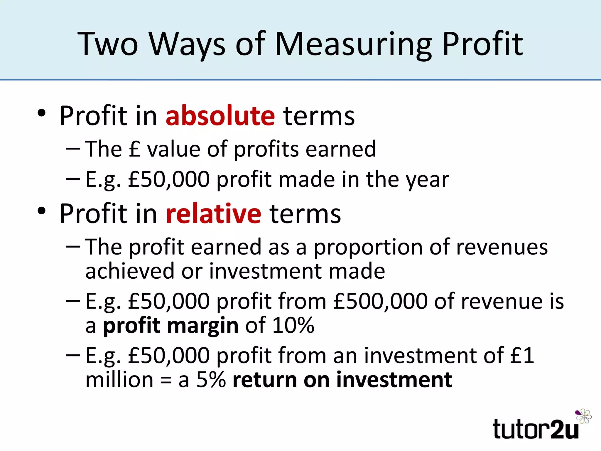 Calculating and Interpreting Profit | PPT Calculating and Interpreting Profit | PPT