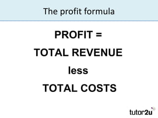 Calculating and Interpreting Profit | PPT