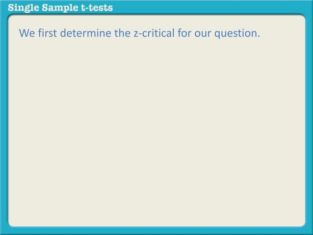 Calculating a single sample z test by hand | PPTX