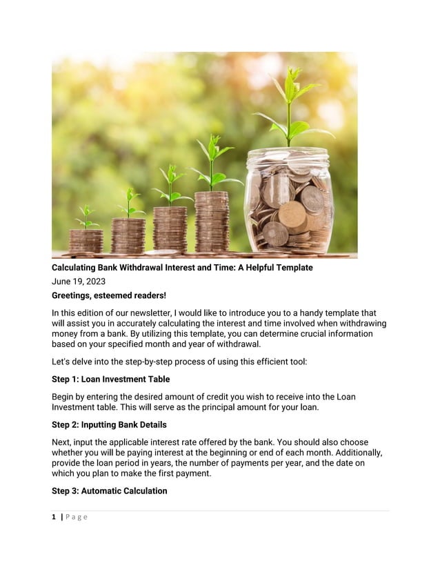 Calculating Bank Withdrawal Interest and Time A Helpful Template.pdf