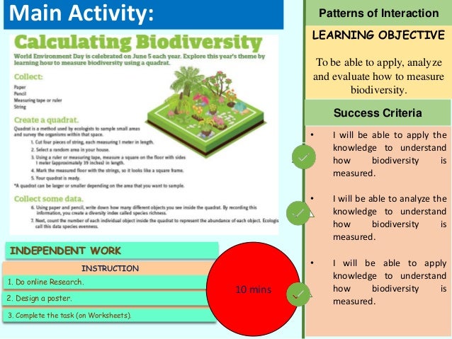Calculating biodiversity | PPT