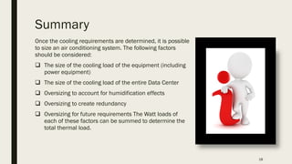 Calculating cooling requirements for data center | PDF