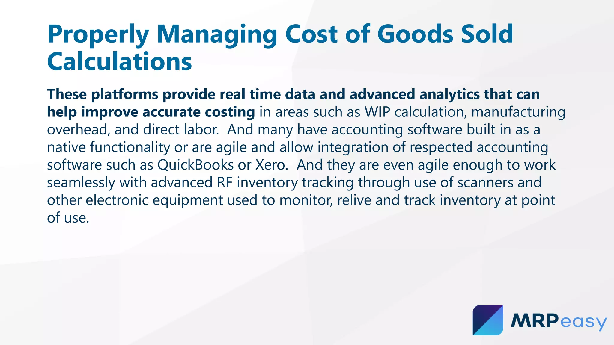 Calculating cost of goods sold in manufacturing | PDF