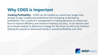 Calculating cost of goods sold in manufacturing | PDF