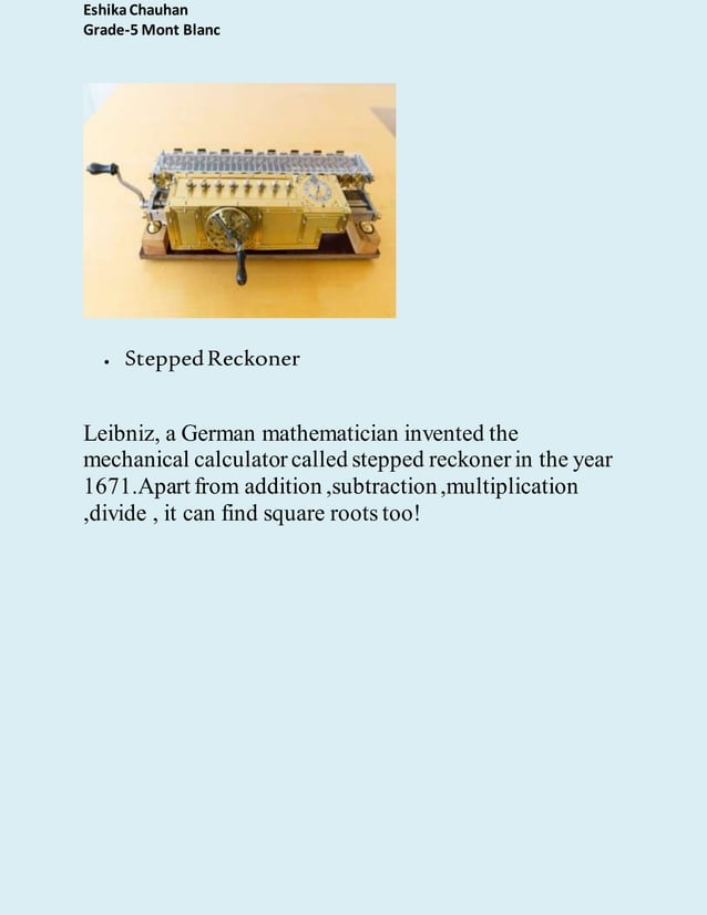 Calculating Devices | DOCX