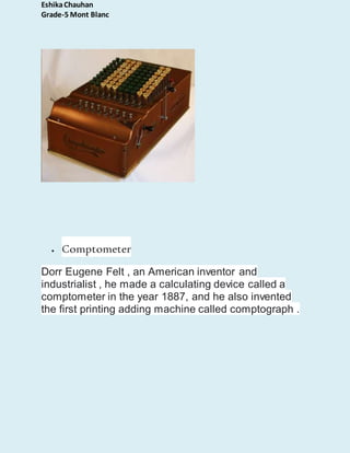 Calculating Devices | DOCX