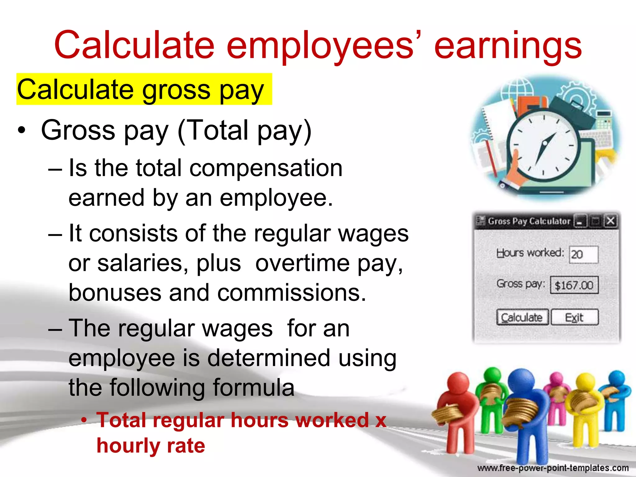 Calculating employee earnings for csec | PPTX