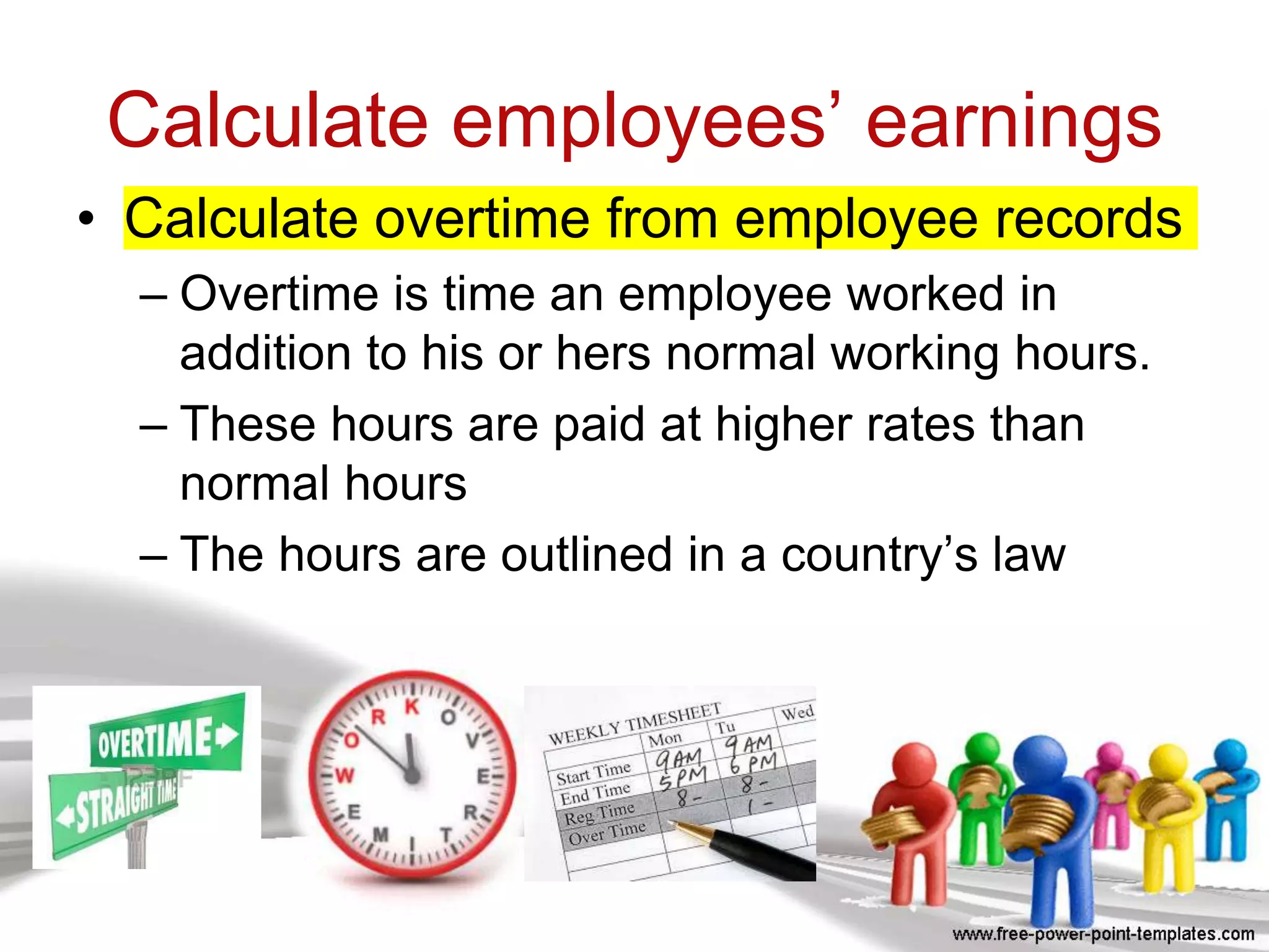Calculating employee earnings for csec | PPTX