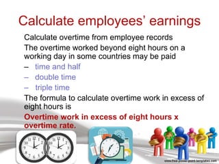 Calculating employee earnings for csec | PPTX