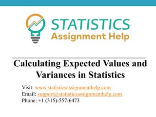 Calculating Expected Values and Variances in Statistics | PPT