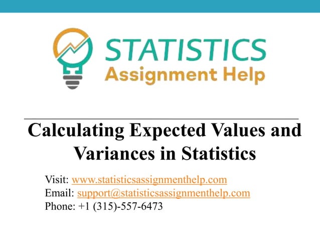 Calculating Expected Values And Variances In Statistics Ppt