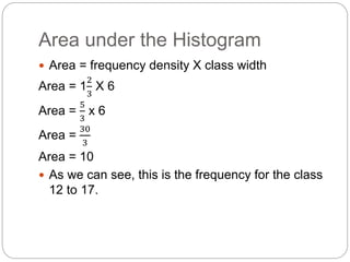 Calculating frequency densities | PPT