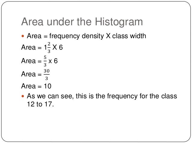 Calculating frequency densities
