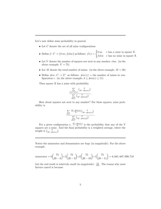 Calculating Mine Probability in Minesweeper | PDF