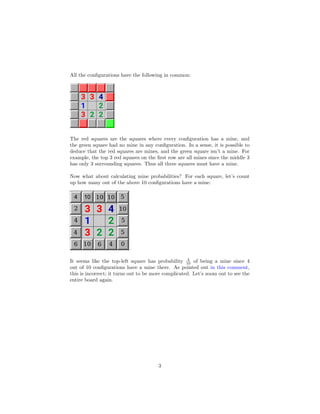 Calculating Mine Probability in Minesweeper | PDF