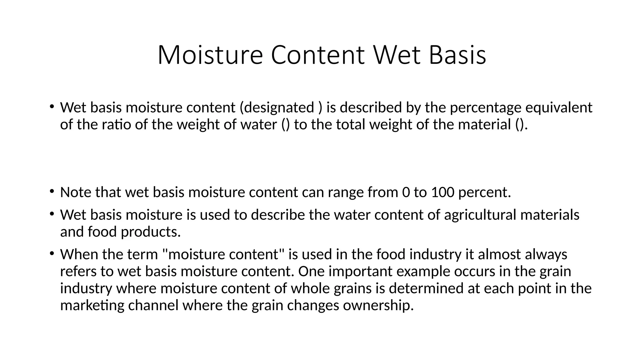 Calculating Moisture Contents.pptx tutorial | PPT