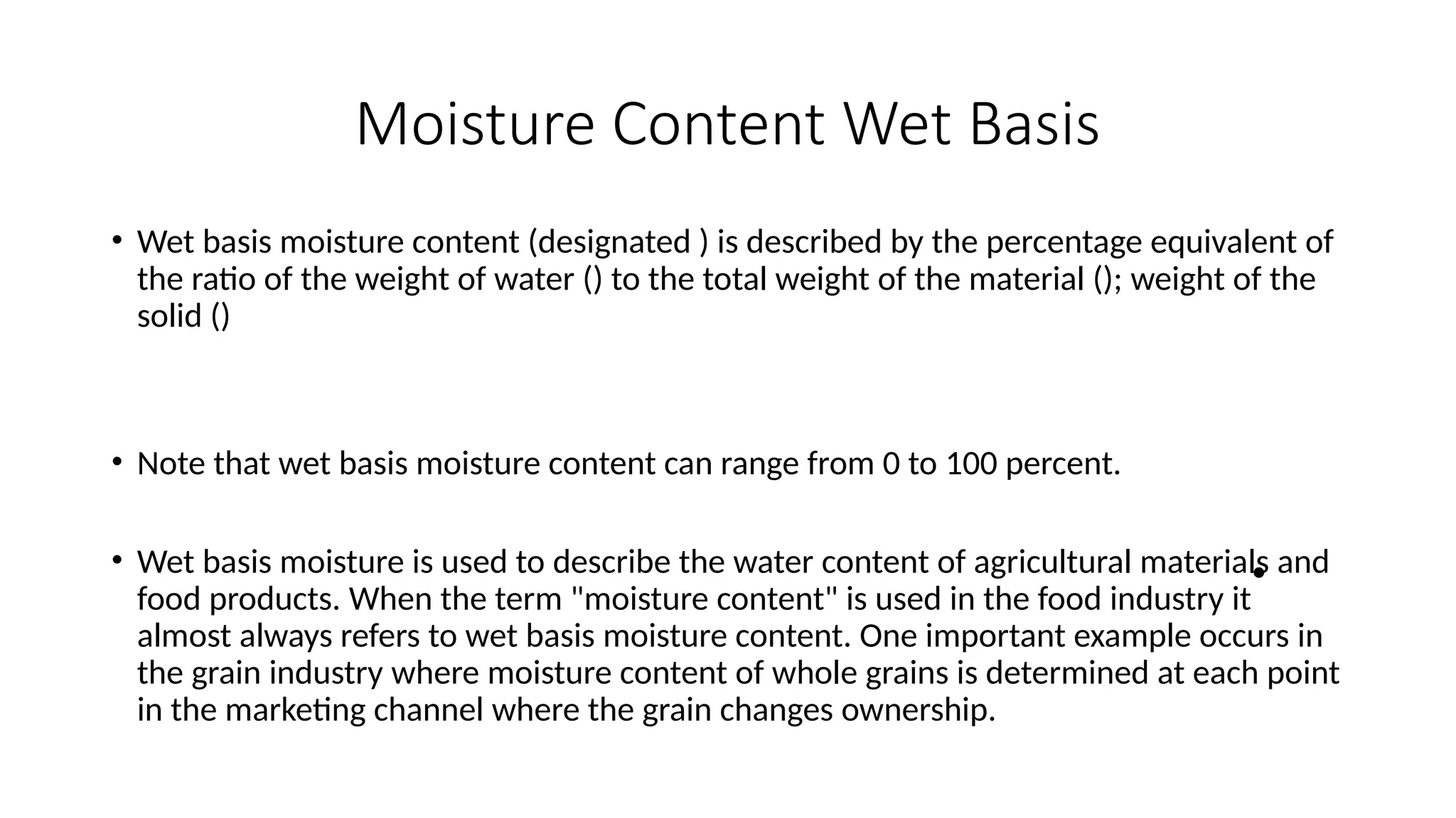 Calculating Moisture Contents.pptx tutorial | PPT