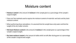 Calculating Moisture Contents.pptx tutorial | PPT