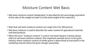 Calculating Moisture Contents.pptx tutorial | PPTX