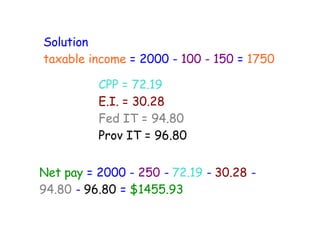 Feb 23 Calculating Net Pay | PDF