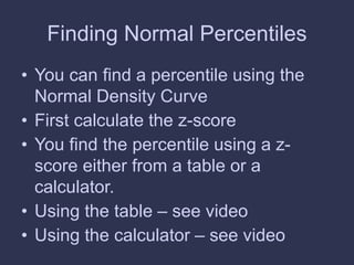Calculating percentages from z scores | PDF