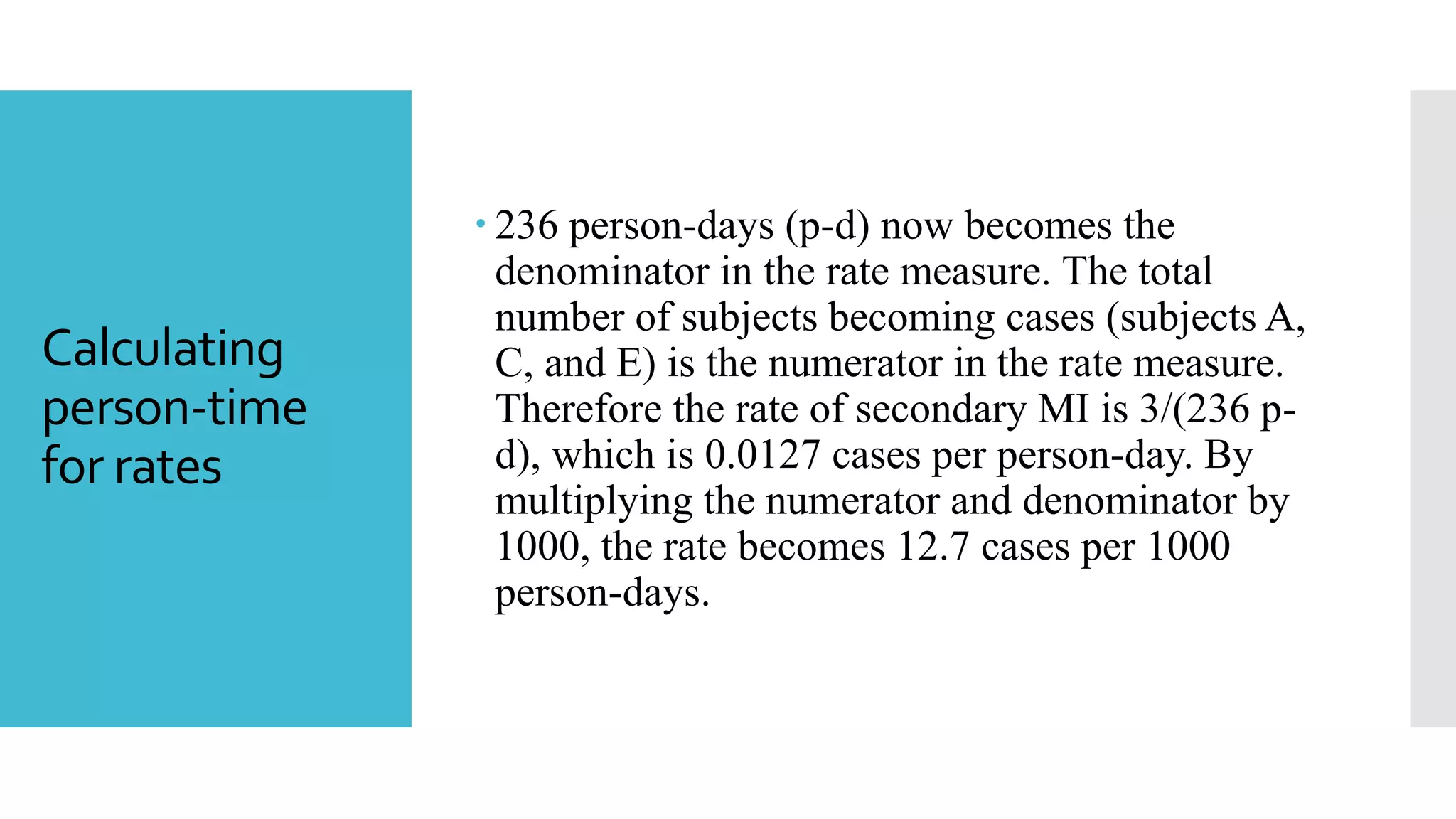 Calculating person time | PPTX