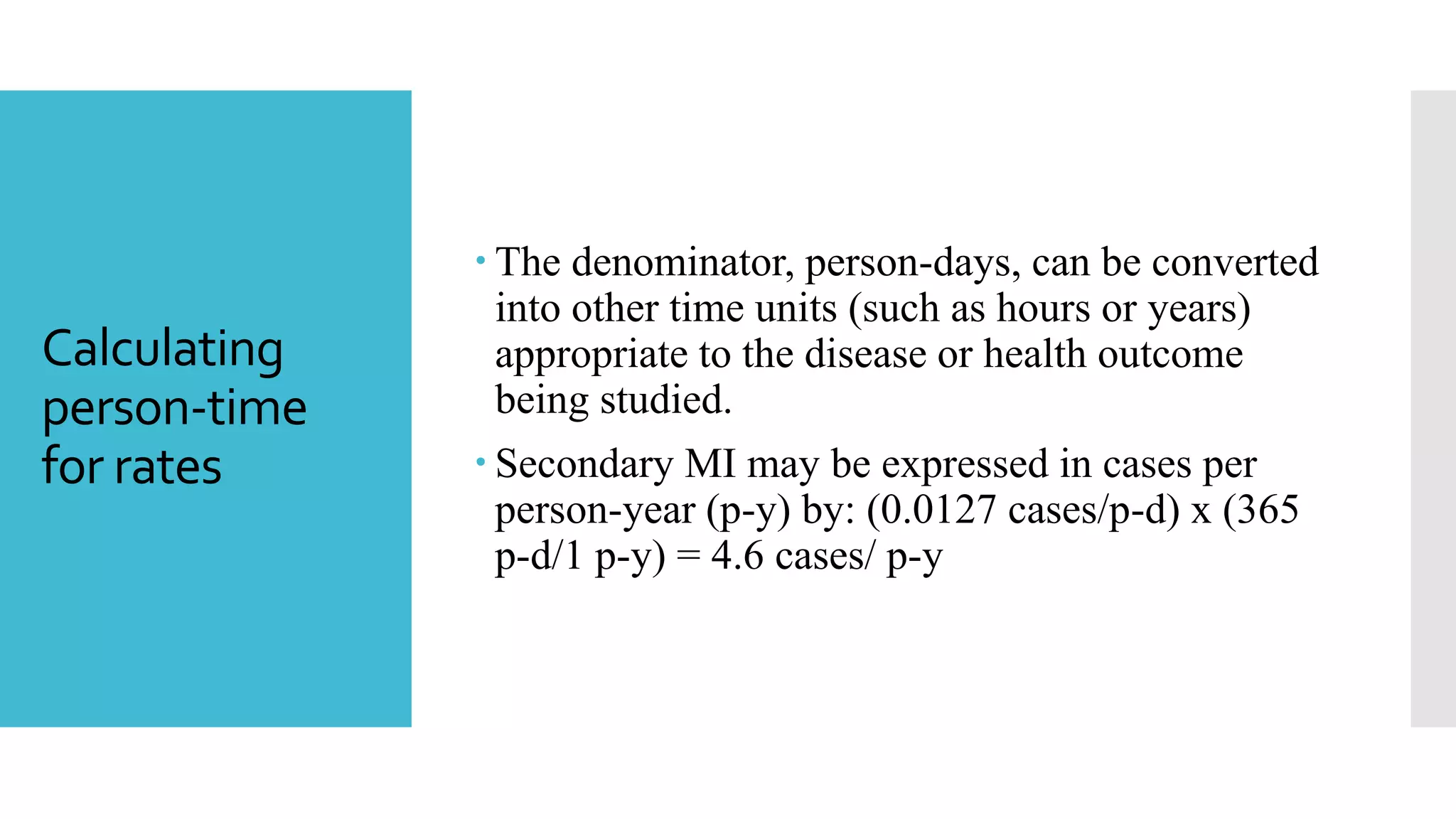Calculating person time | PPTX