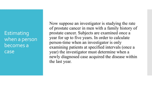 Calculating person time | PPTX | Cancer | Diseases and Conditions