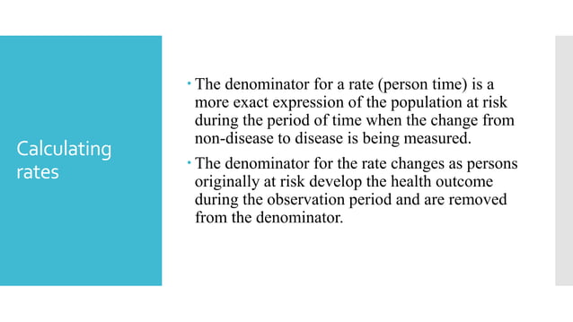 Calculating person time | PPTX | Cancer | Diseases and Conditions