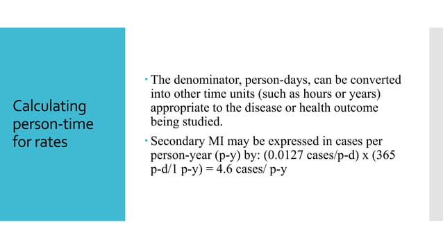 Calculating person time | PPTX | Cancer | Diseases and Conditions