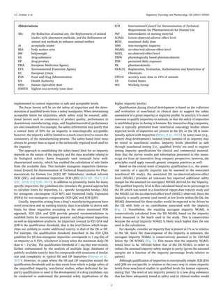 Calculating qualified non-mutagenic impurity levels Harmonization.pdf