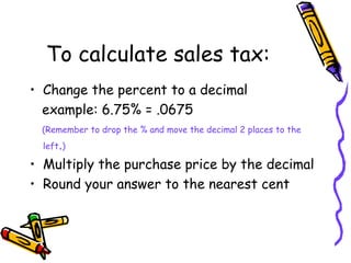 Calculating sales tax | PPT