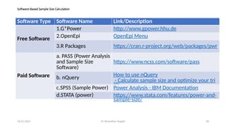 Calculating Sample Size and Power (Dr Shreedhar).pptx