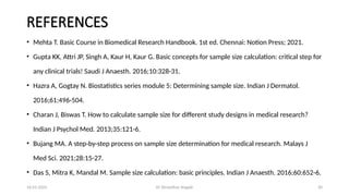 Calculating Sample Size and Power (Dr Shreedhar).pptx