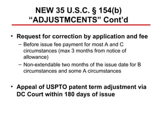 Calculating Sec. 154 Patent Term Adjustments | PPT