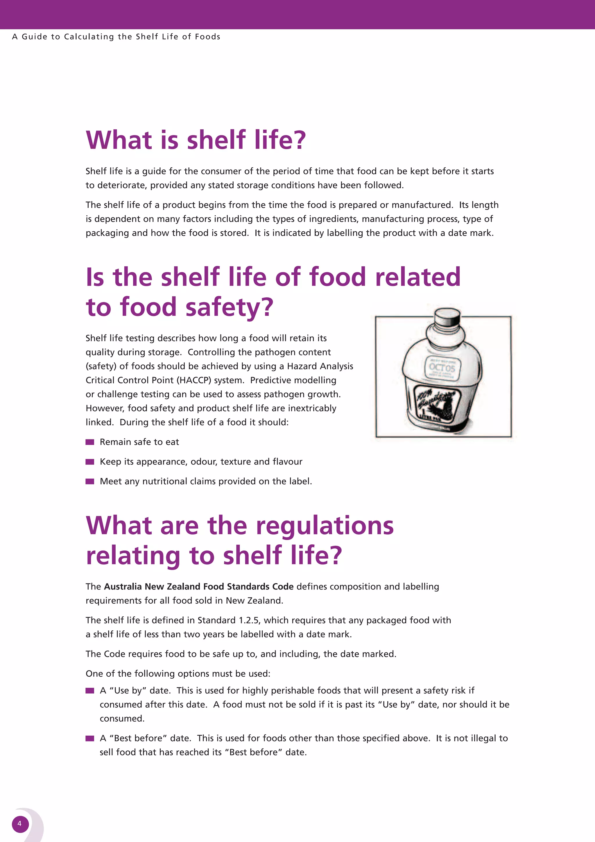Calculating shelf life of foods | PDF