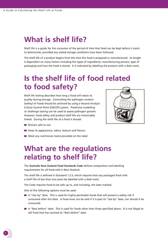 Calculating shelf life of foods | PDF | Grocery Shopping | Shopping