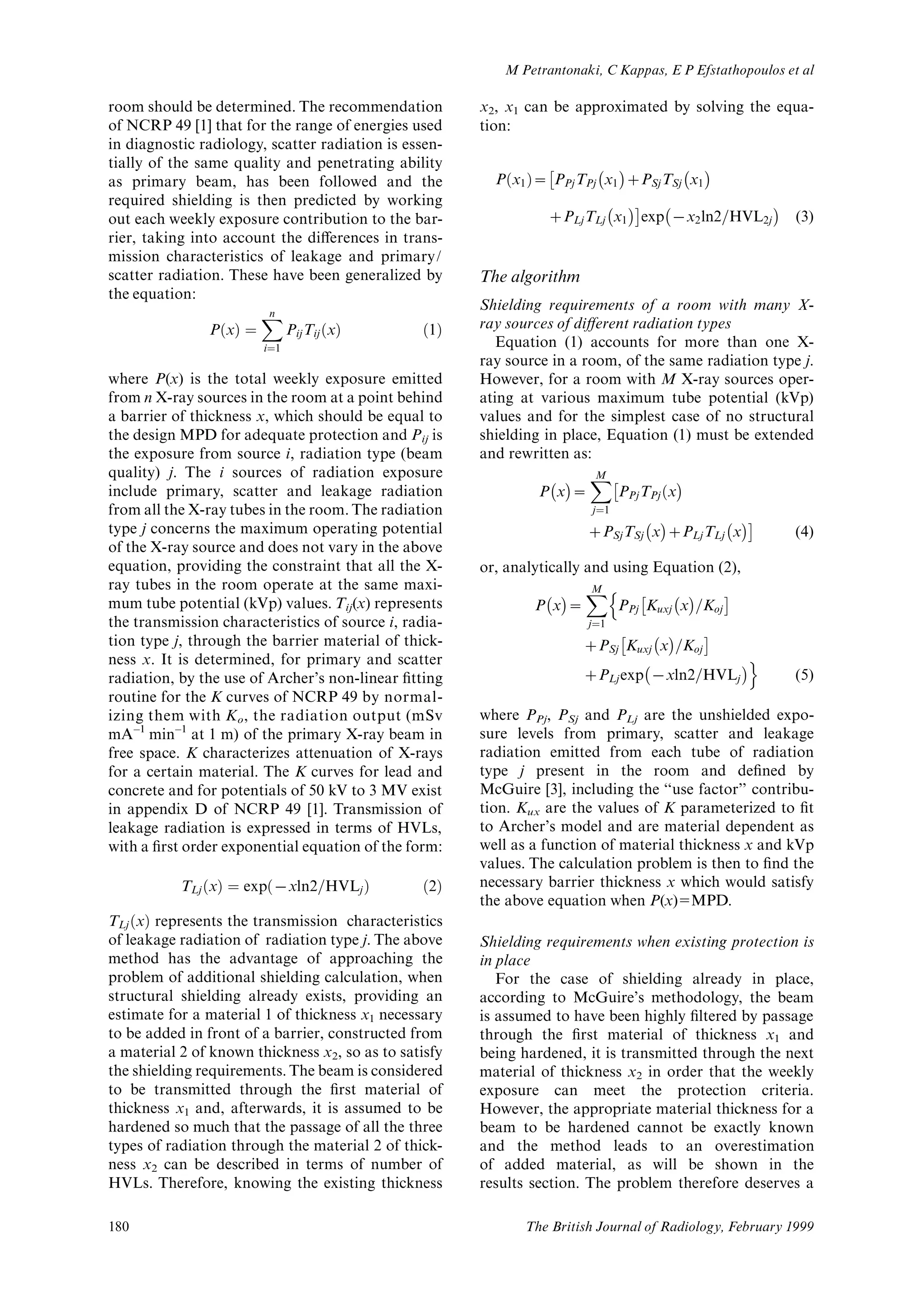 Calculating shielding requirements in diagnostic xray departments | PDF