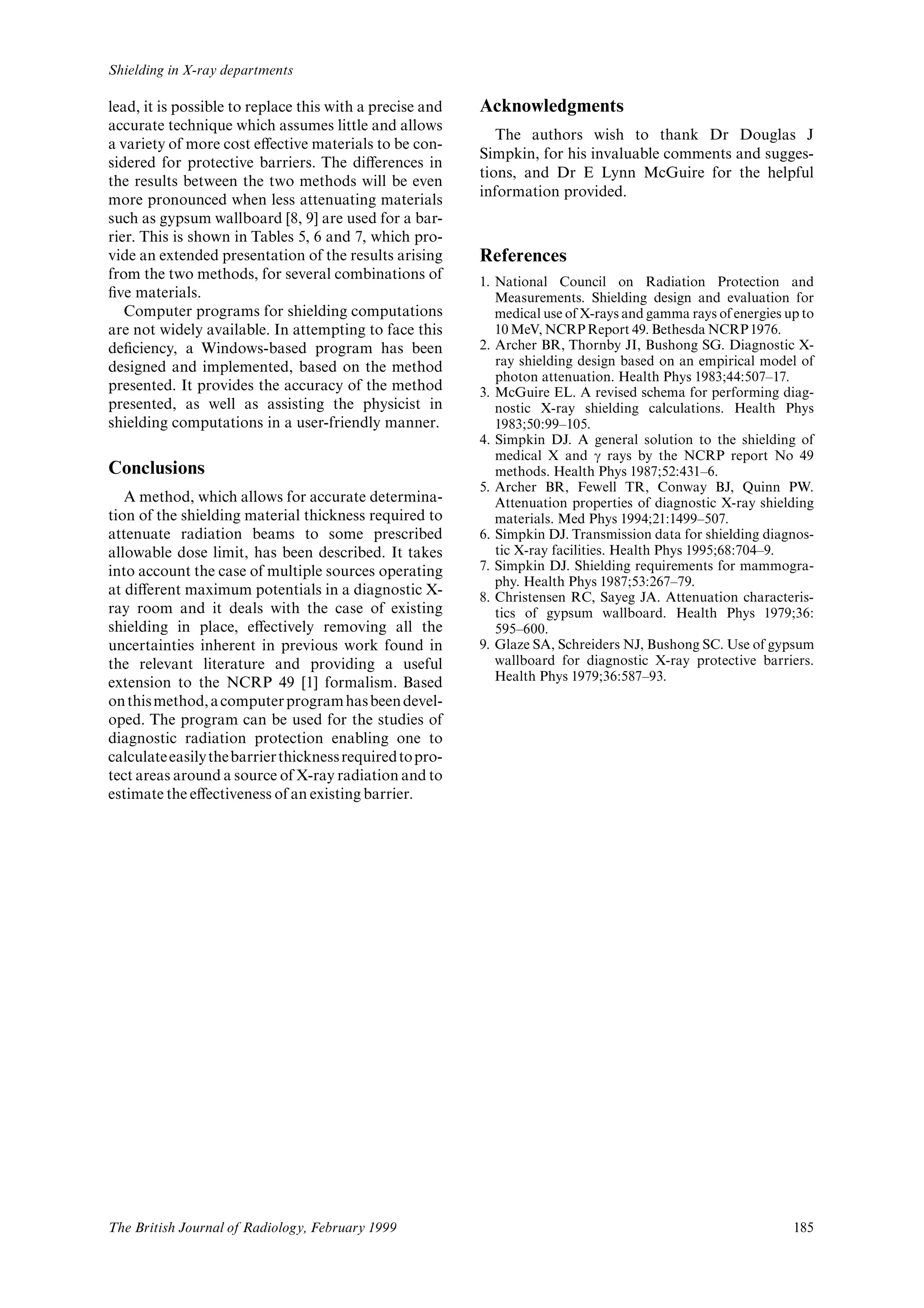 Calculating shielding requirements in diagnostic xray departments | PDF
