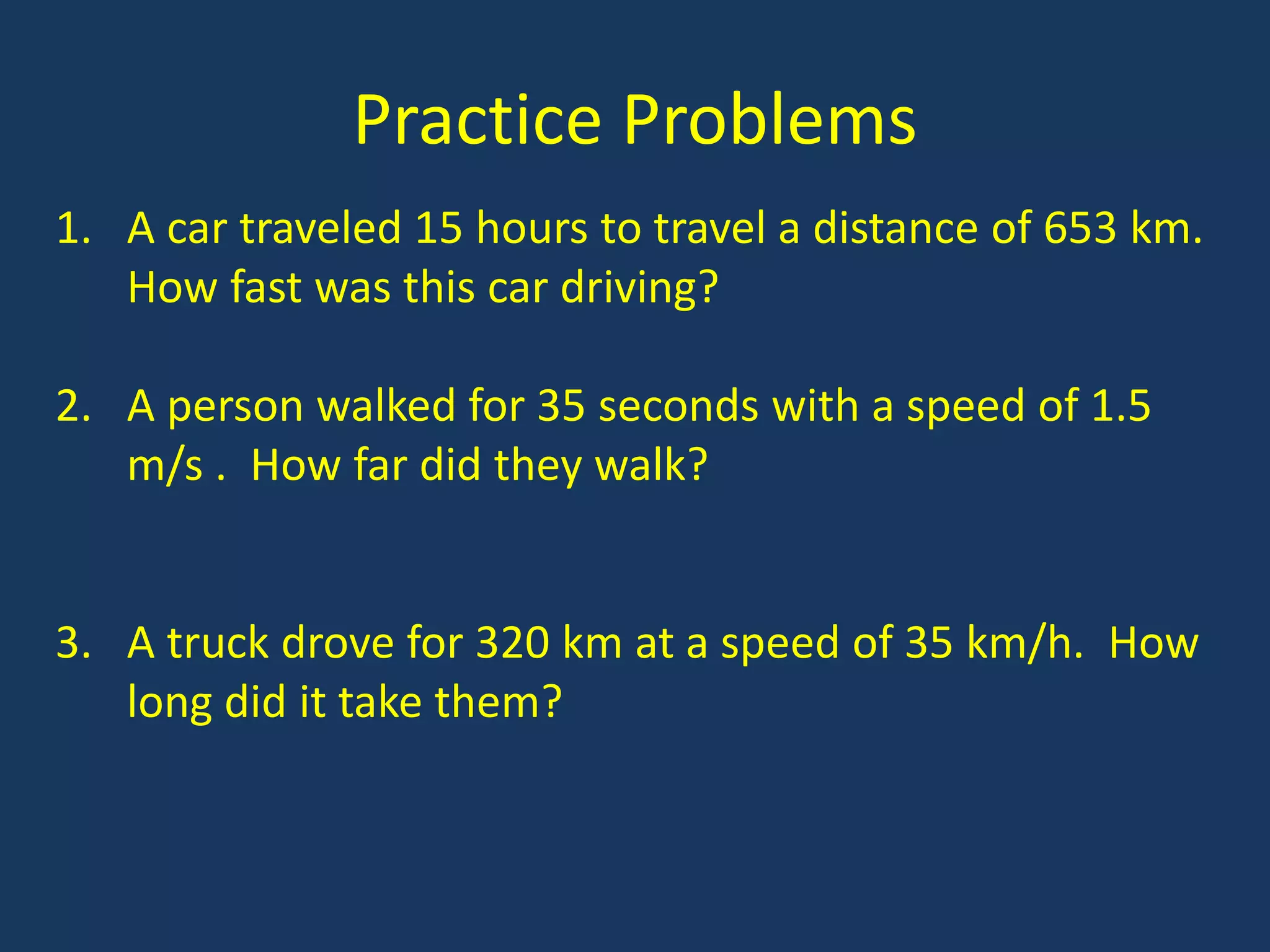 Calculating speed | PDF