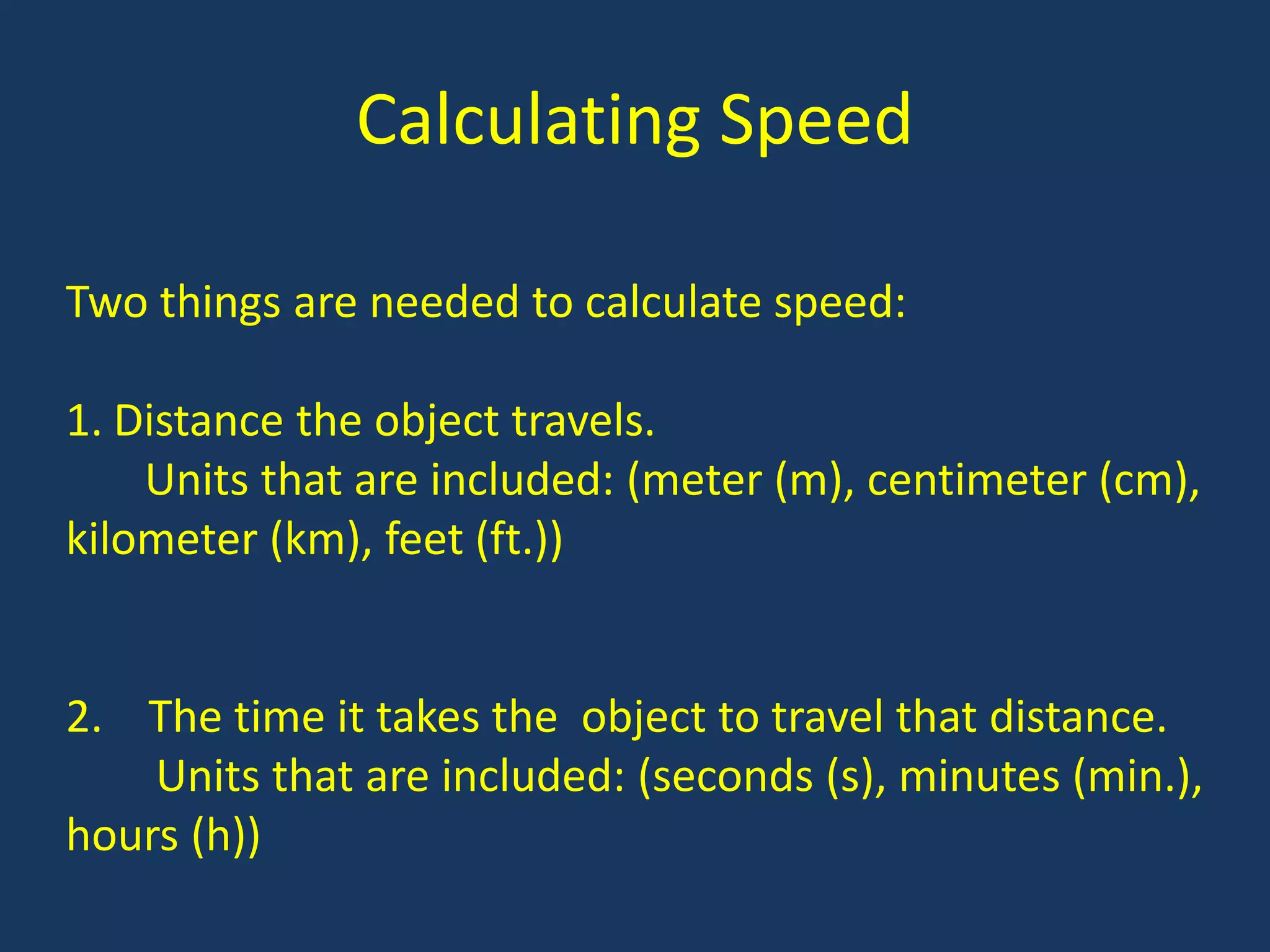Calculating speed | PDF
