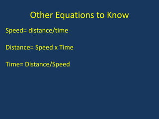 Calculating speed | PPT