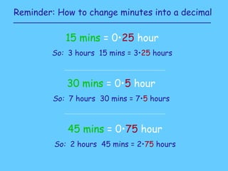 Calculating speed time and distance | PPT