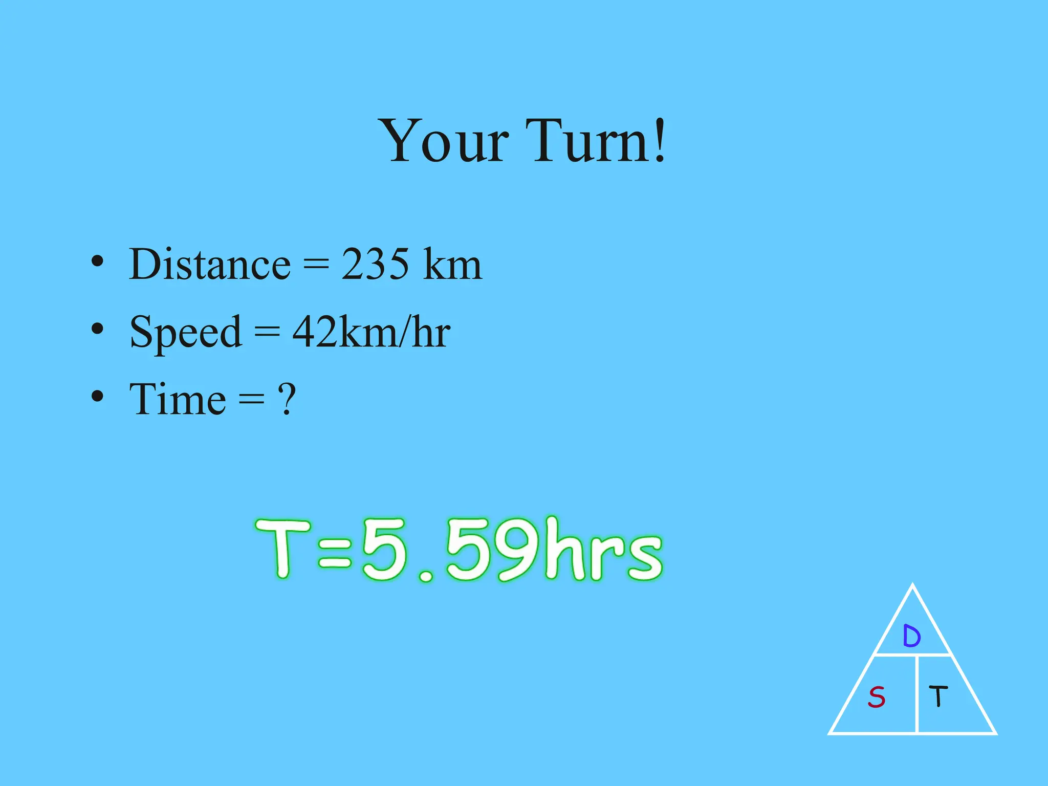 Calculating speed time and distance (3).ppt